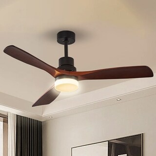 Eudosia 52" LED Ceiling Fan with Remote Dimmable and 3 Color ...