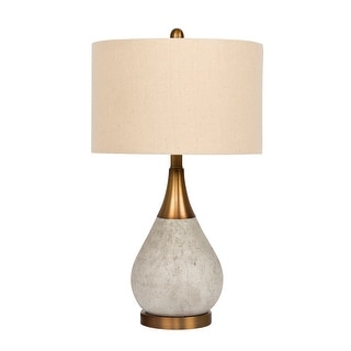 Table Lamp - Natural Concrete/Antique Brass - Bed Bath & Beyond - 39102221