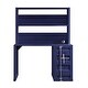 Blue Industrial Container Desk and Hutch with Ample Storage Space ...