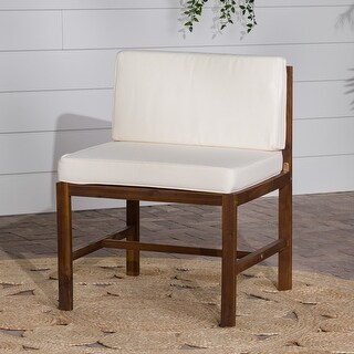 Modular Outdoor Dark Brown Acacia Wood Armless Chair by Manor Park ...