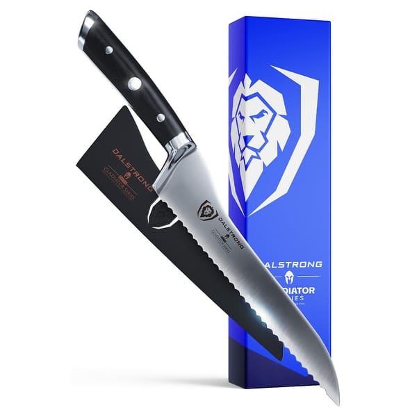 Serrated Offset Bread Knife - 8 inch - Gladiator Series Elite - Deli ...
