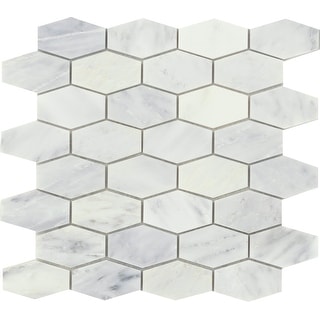Emser Tile Marble - 12" x 12" Hexagon Geometric Mosaic Wall Tile ...