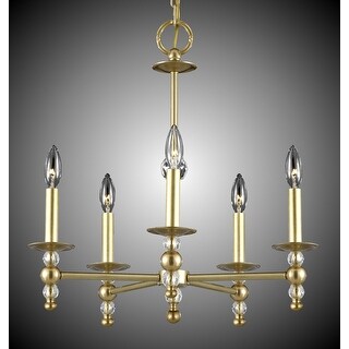 American Brass Five Light Chandelier Magro Old Brass - One Size - Bed ...