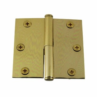 3 in. Lift Off Right Brass Cabinet Hinge Vintage Coin Tip Renovators ...