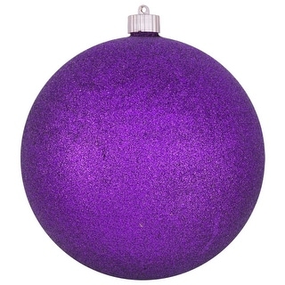 Purple Shatterproof Glitter Christmas Ball Ornament 8" (200mm) - Bed ...