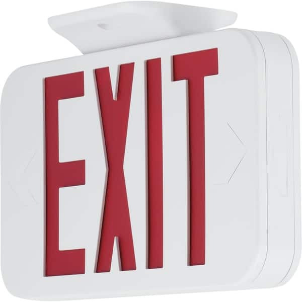 Progress Lighting Universal Red LED Exit Sign with Test Switch and ...