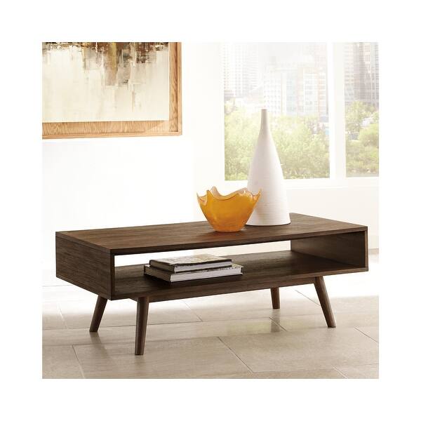 Kisper Mid-Century Modern Wooden Rectangular Cocktail Table - Bed Bath ...