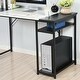 Fashion Simple Wood Table Metal Frame Computer Desks Home Office Study ...