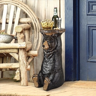 Design Toscano Black Forest Bear Pedestal Table - Bed Bath & Beyond ...