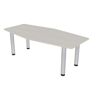 5 Foot Rectangular Conference Table Silver Post Legs Power And Data ...