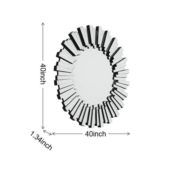 GEMINI Round Sunburst Wall Mirror - On Sale - Bed Bath & Beyond - 39377770