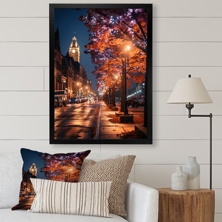 Designart "Boston Beautiful Cityscape Spot I" Boston Framed Wall Art ...