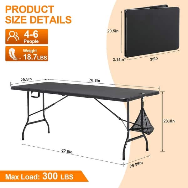 large folding table size