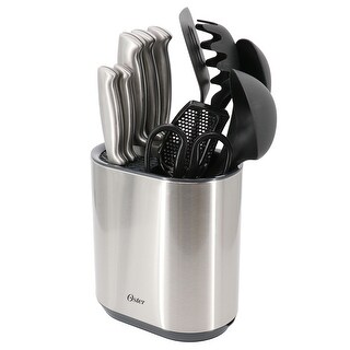 Oster Baldwyn 12 Piece Stainless Steel and Nylon Kitchen Tool and Cutlery Set - Bed Bath ...