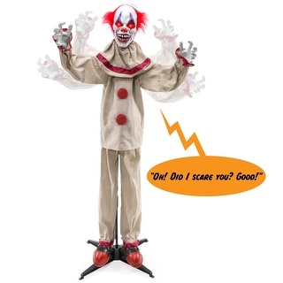 Harry the Motion Activated Animatronic Killer Clown Halloween Prop ...