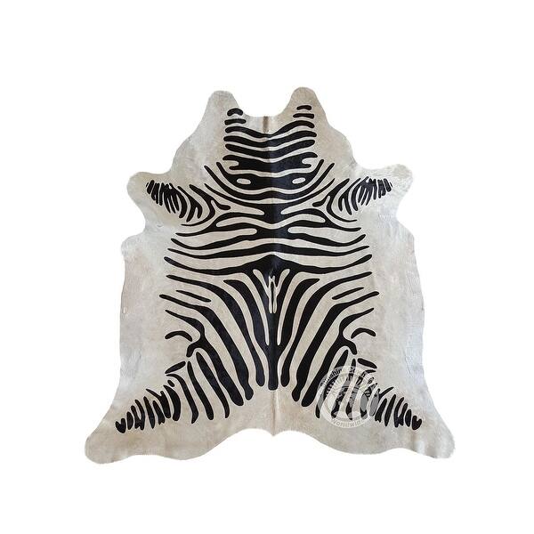 Zebra Animal Print Cowhide Rug - Unique Accent for Home Decor - Off ...