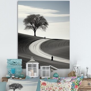 Designart "Black And White Solitude Road III" Road Wall Art - Bed Bath ...