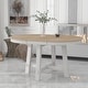 Farmhouse-style Round Extendable Dining Table For Dining Room,Solid ...