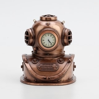Veronese Design 5.3 H Diving Helmet Clock Cold Cast Bronze - Bed Bath ...