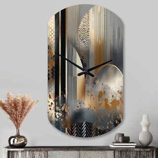 Shapes And Lines Abstract Marble IV - Abstract Marble Wall Clock in ...