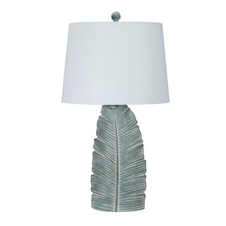 26" Textured Fern Leaf Table Lamp w/ Decorator Shade - Bed Bath ...