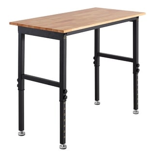 UIMOSO Adjustable Workbench, 1500 lbs Capacity, 48 x 24 Inch Oak Wood ...