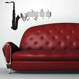 Saxophone Wall Decal Removable Sax Sticker Art Decor Music 17" x 27 ...