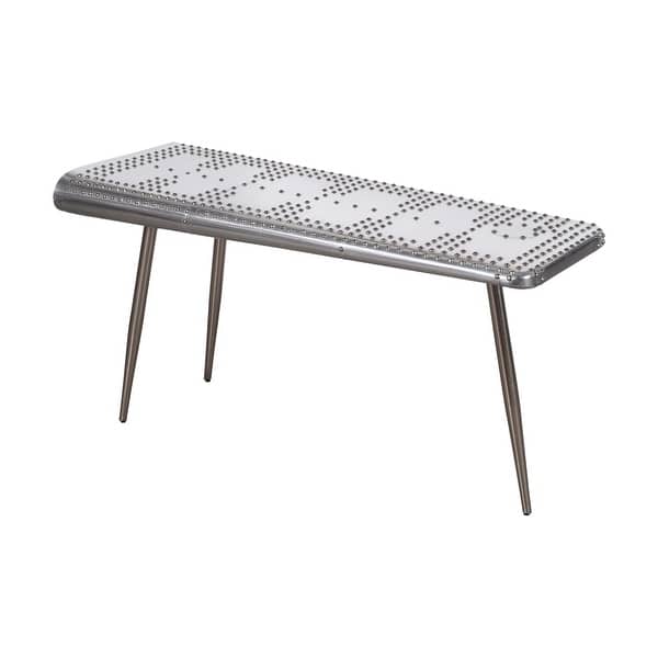 Pilot Console Table with Silver Aluminum Cladding - Bed Bath & Beyond ...
