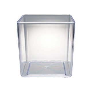 Clear Plastic Square Vases 3Pc, Home Decor, 3 Pieces - 4" - Bed Bath ...