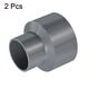 2pcs PVC Reducer Pipe Fitting Straight Coupling Adapter Connector - Bed ...
