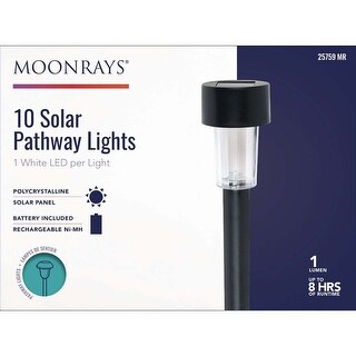 Moonrays Black Plastic Solar Path Light (3-Pack) - 1 Each - Bed Bath ...