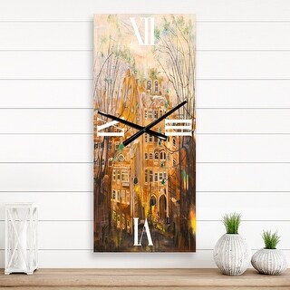 Designart 'Russian City Yard' Traditional Wall Clock Decor - Bed Bath ...