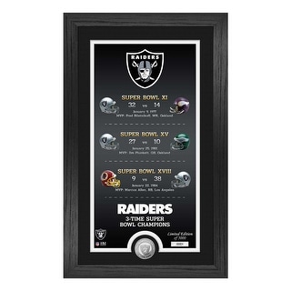 Las Vegas Raiders "Legacy" Minted Coin Photo Mint - 12" x 20" - Bed ...