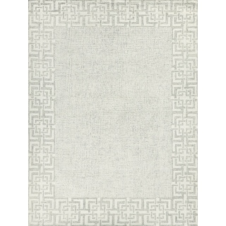 EXQUISITE RUGS Caprice Hand-tufted New Zealand Wool Silver/Ivory Area ...