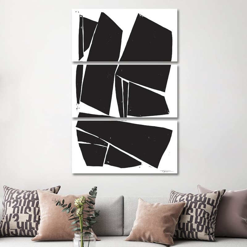 iCanvas "Large Modern Contemporary Forms" by Statement Goods 3-Piece ...