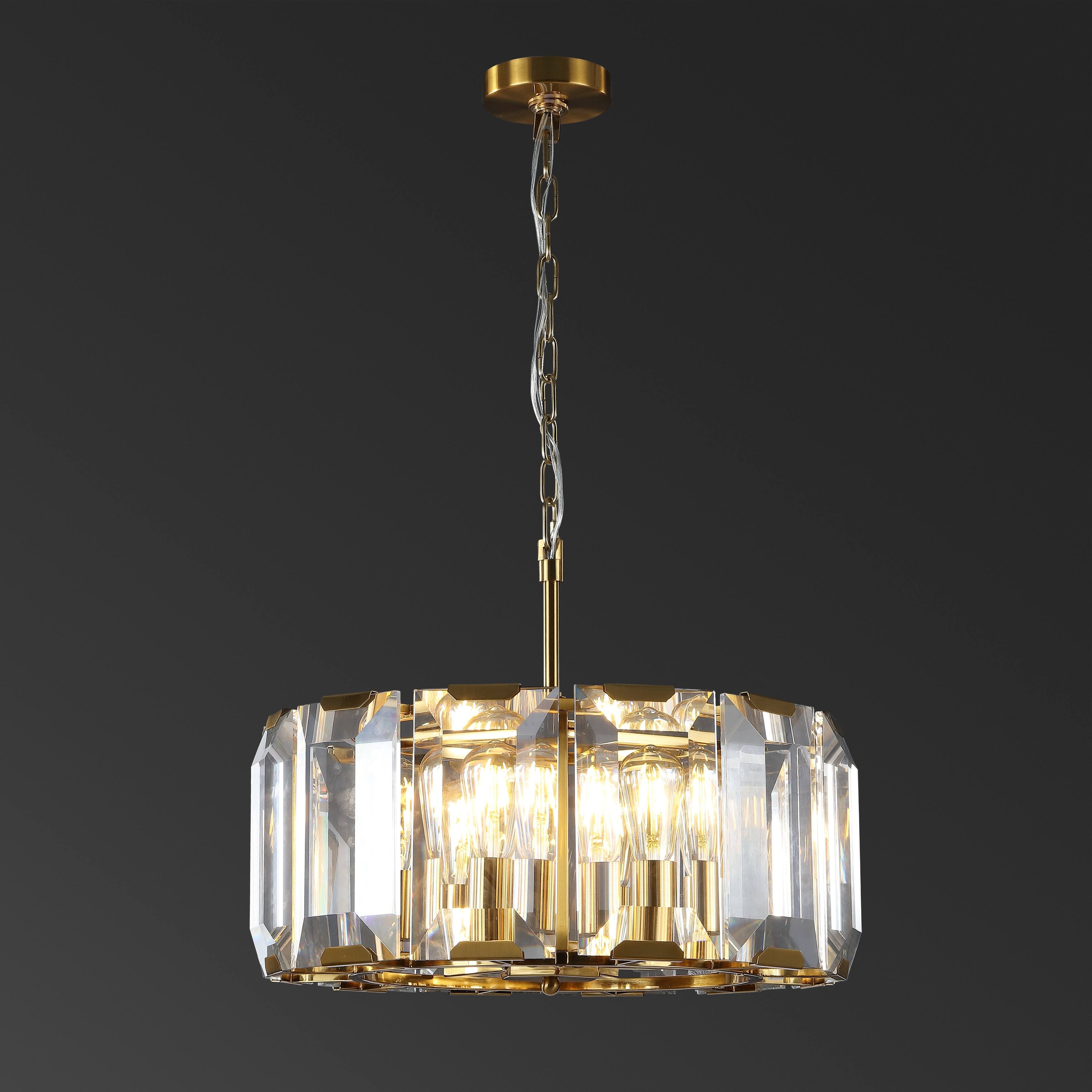 SAFAVIEH Couture Symone Glass Chandelier - 20 IN W x 20 IN D x 18-66 IN H - On Sale - Bed Bath ...