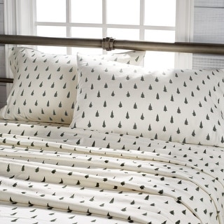 G.H. Bass & Co. Spruce Trees Cotton Flannel Sheet Set - Bed Bath ...