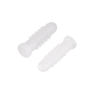 6x25mm Plastic Bolts Expansion Pipe Column Frame Fixings White 30pcs ...