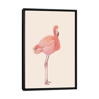 iCanvas "Flamingo In Snow Rose" by Monika Strigel Framed - Bed Bath ...