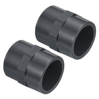 2Pcs Female Thread Pipe Fitting UPVC Socket Straight Tube Connector ...