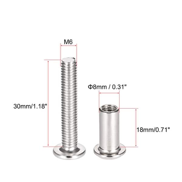 Hex Socket Screw Post Binding Bolts Leather Fastener - Bed Bath ...