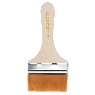 7" Paint Brush 3" Width Soft Nylon Bristle with Wood Handle Yellow - 7 ...