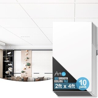 Art3d 2ft x 4ft.Smooth Drop Ceiling Tiles,Lay-in Ceiling Tiles(80sqft ...