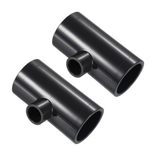 2Pcs UPVC 1-1/2" to 1/2" Reducing Tee Pipe Fitting T Shape Socket ...