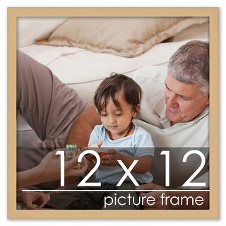 12x12 Traditional Natural Complete Wood Square Picture Frame with UV ...