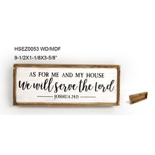 9.5" White and Black Rectangular Bible Verse Tabletop Signs - Bed Bath ...