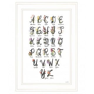 Flower Alphabet 1 White Framed Print Wall Art - Bed Bath & Beyond ...