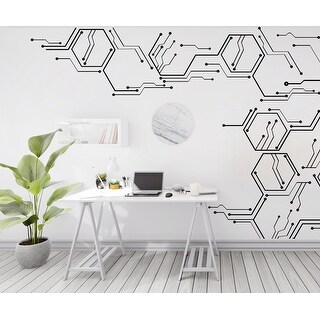 Circuit Board Wall Decal, Technology Vinyl Wall Art Decal - Bed Bath ...