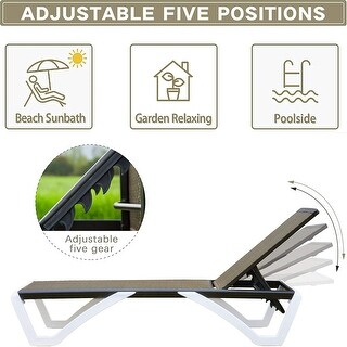 Wicker Chaise Lounge Poolside Sun Lounger with Triangular Legs - Bed ...