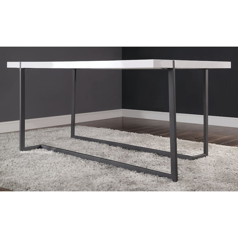 Furniture of America Payn Contemporary White 66-inch Wood Dining Table ...